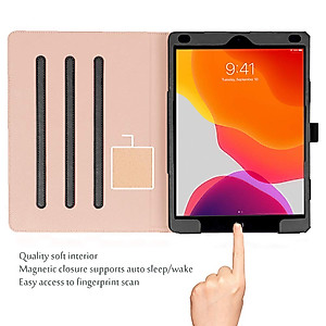 ProCase for iPad 10.2 Inch Case 2021 9th Generation/2020 8th Generation/2019 7th Generation iPad Case, Leather Vintage Stand Folio Cover Protective Case for 10.2" iPad 9th Gen/8th Gen/7th Gen -Black