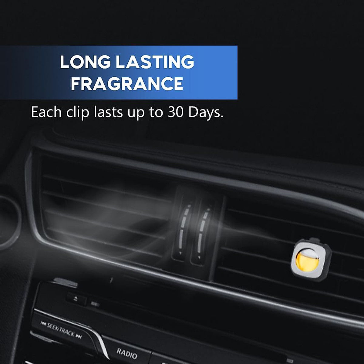 Air Jungles Hawaiian Scent Car Air Freshener Clip, 6 Car Freshener Vent Clips, 4ml Each, Long Lasting , Up to 180 Days Refresher Odor Eliminator