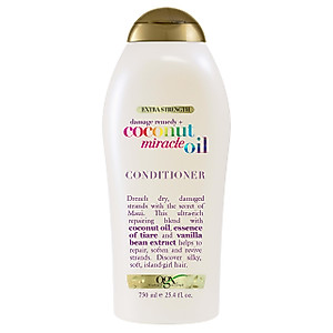 OGX Extra Strength Damage Remedy + Coconut Miracle Oil Conditioner for Dry, Frizzy or Coarse Hair, Hydrating & Flyaway Taming Conditioner, Paraben-Free, Sulfate-Free Surfactants, 25.4 Fl Oz