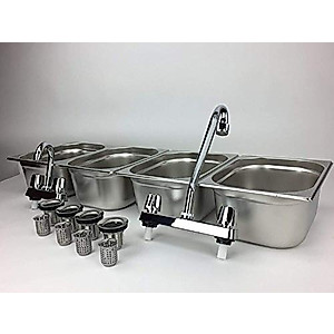 Concession Sink 4 Large Compartment Stand Food Trailer Truck