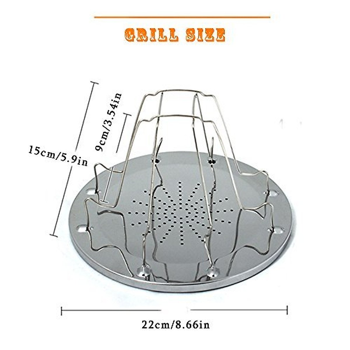 Folding Camp Stove Toaster, Stainless Steel 4 Slice Propane Bread Toaster, Portable Backpacking Outdoor Toaster Rack Holder for Camping Fishing Hiking