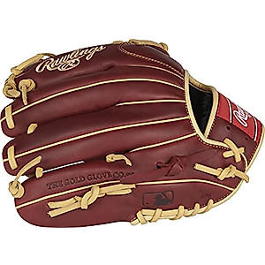 Rawlings | SANDLOT Baseball Glove | Left Hand Throw | 11.75" - Modified Trap-Eze Web, 11.75 inch - Trapeze Web - Burgundy