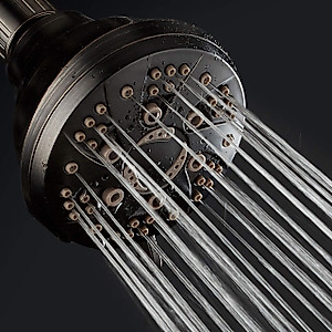 AquaDance Oil Rubbed Bronze High Pressure 6-Setting Spiral Shower Head-Angle Adjustable, Anti-Clog Showerhead Jets, Tool-Free Installation-USA Standard Certified-Top US Brand