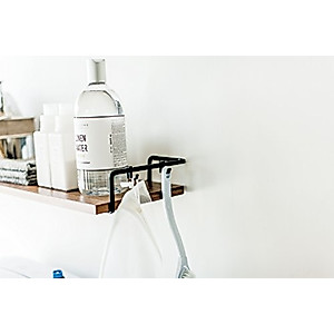 YAMAZAKI home Tower Wall-Mounted Wood Shelf Black