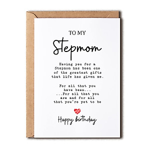 To My Stepmom - Stepmom Birthday Card - Stepmom Is The Greatest Gifts In My Life - Birthday Card For Stepmom - Gift For Stepmom Card