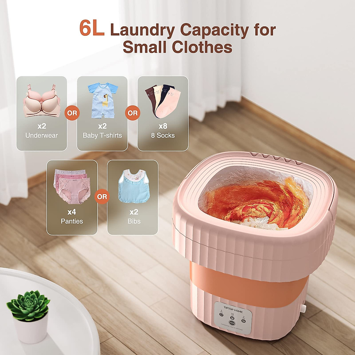 Portable Washing Machine, Mini Washing Machine Foldable Laundry Bucket,Portable Small Washer by for Socks Underwear or Small Items, Travel Business Trip or College Rooms