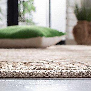 SAFAVIEH Kilim Collection Accent Rug - 3' x 5', Natural & Beige, Handmade Moroccan Jute, Ideal for High Traffic Areas in Entryway, Living Room, Bedroom (KLM457A)