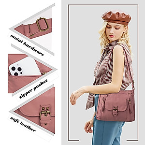 cross body bag purses for women Mini Shoulder Purses and Handbags Medium, Fashion Ladies PU Washed Leather Samll Black Purses