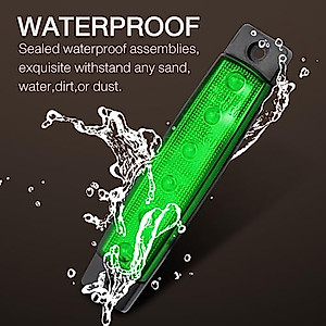 MADCATZ 3.8 Inch 10 Pcs Green LED Navigation, Transom, Fender Side Marker Lights 6 LED for Truck Trailer Camper Flatbed Van Boat Boat Kayak Vessel RV 12V DC TK12