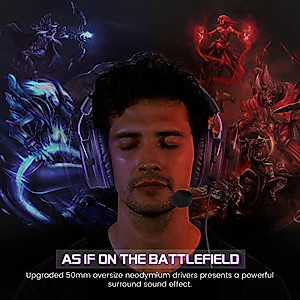 EKSA E900 Headset with Microphone for PC, PS4,PS5, Xbox - Detachable Noise Canceling Mic, 3D Surround Sound, Comfort Sturdy, Wired Headphone for Gaming, Computer, Laptop, Switch, Handheld (3.5MM Jack)