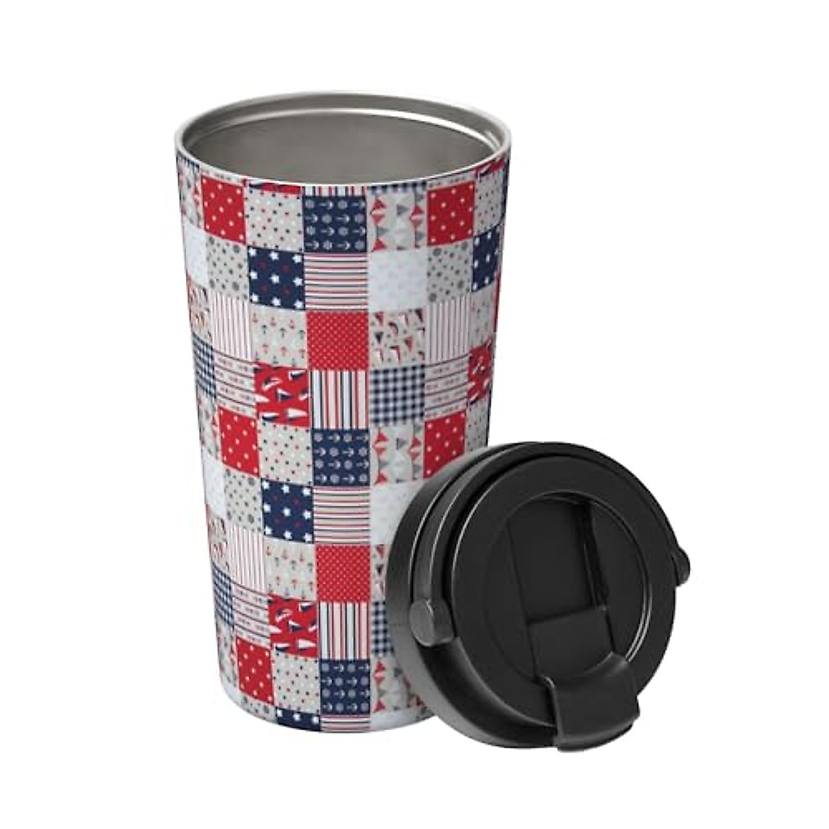 WANGZHAO Stars Pattern Print Double Wall Stainless Steel Vacuum Insulated Tumbler Cup Home Thermal Cup
