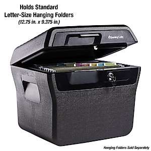 SentrySafe Fireproof and Waterproof Safe Box with Key Lock, File Safe with Carrying Handle for Documents, 0.66 Cubic Feet, 14.1 x 16.6 x 13.8 Inches, FHW40100