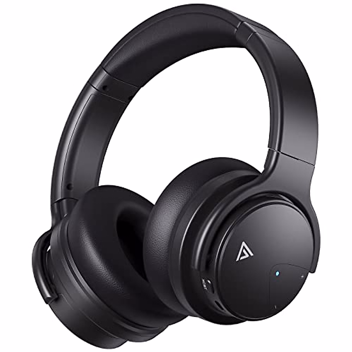 PurelySound E7 Active Noise Cancelling, Wireless Over Ear Bluetooth Headphones, 20H Playtime, Rich Deep Bass, Comfortable Memory Foam Ear Cups for Travel, Home Office -Matte Black