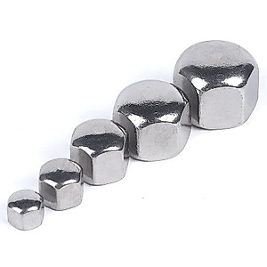 Dome Cap Nuts,Acorn Thread Hex Cap, DIN917 M3 M4 M5 M6 M8 M10 M12 M14 M16 M20 hex Acorn Nuts 304 Stainless Steel Short Head Cap nut-M16 2PCS (Size : M8 5PCS)