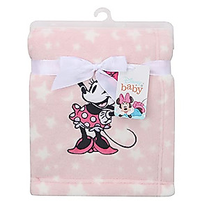 Lambs & Ivy Disney Baby Minnie Mouse Stars Pink Soft Fleece Baby Blanket