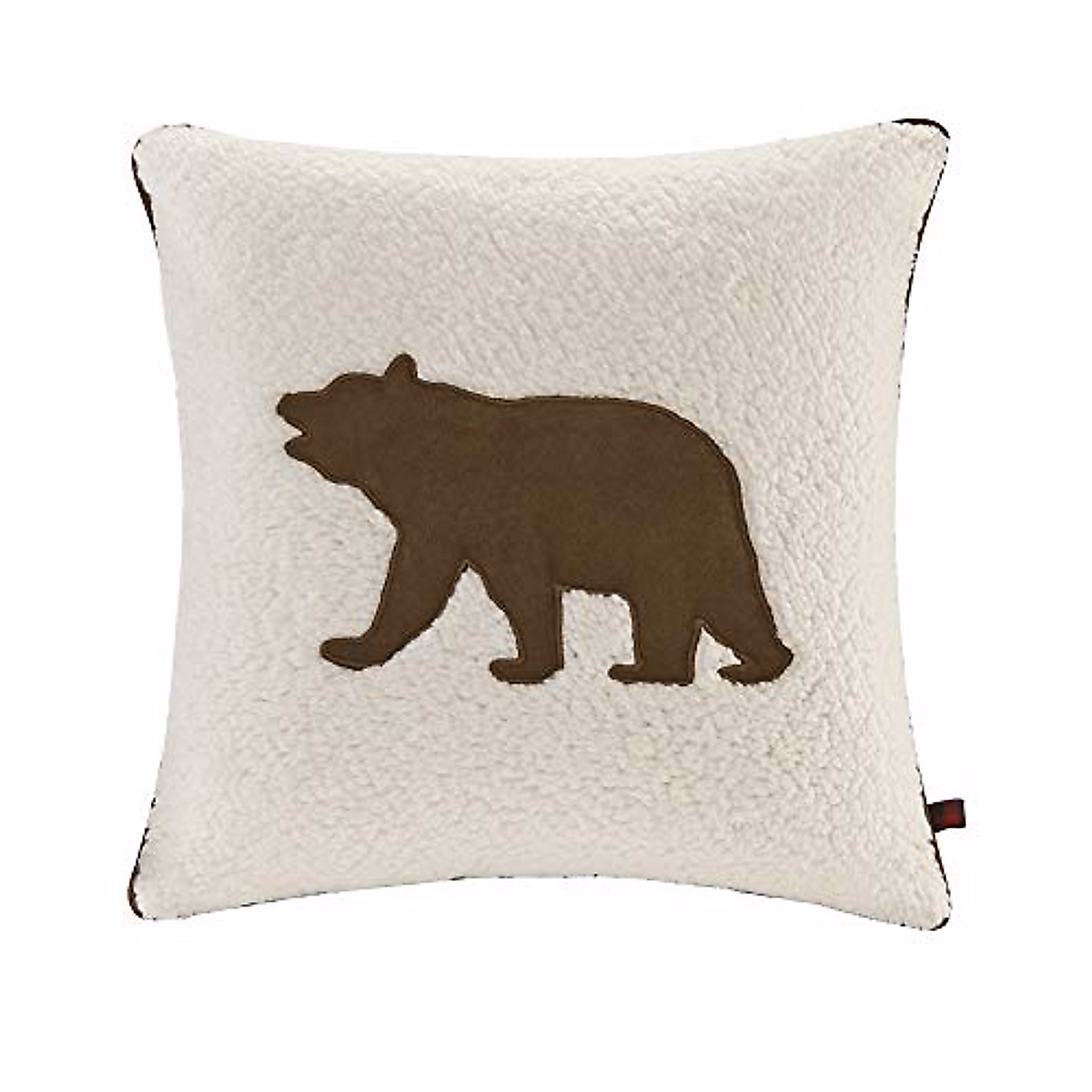 Woolrich Casual Cabin Lodge Lifestyle Decorative Pillow Hypoallergenic Sofa Cushion Lumbar, Back Support, 1 Count (Pack of 1), Bear White