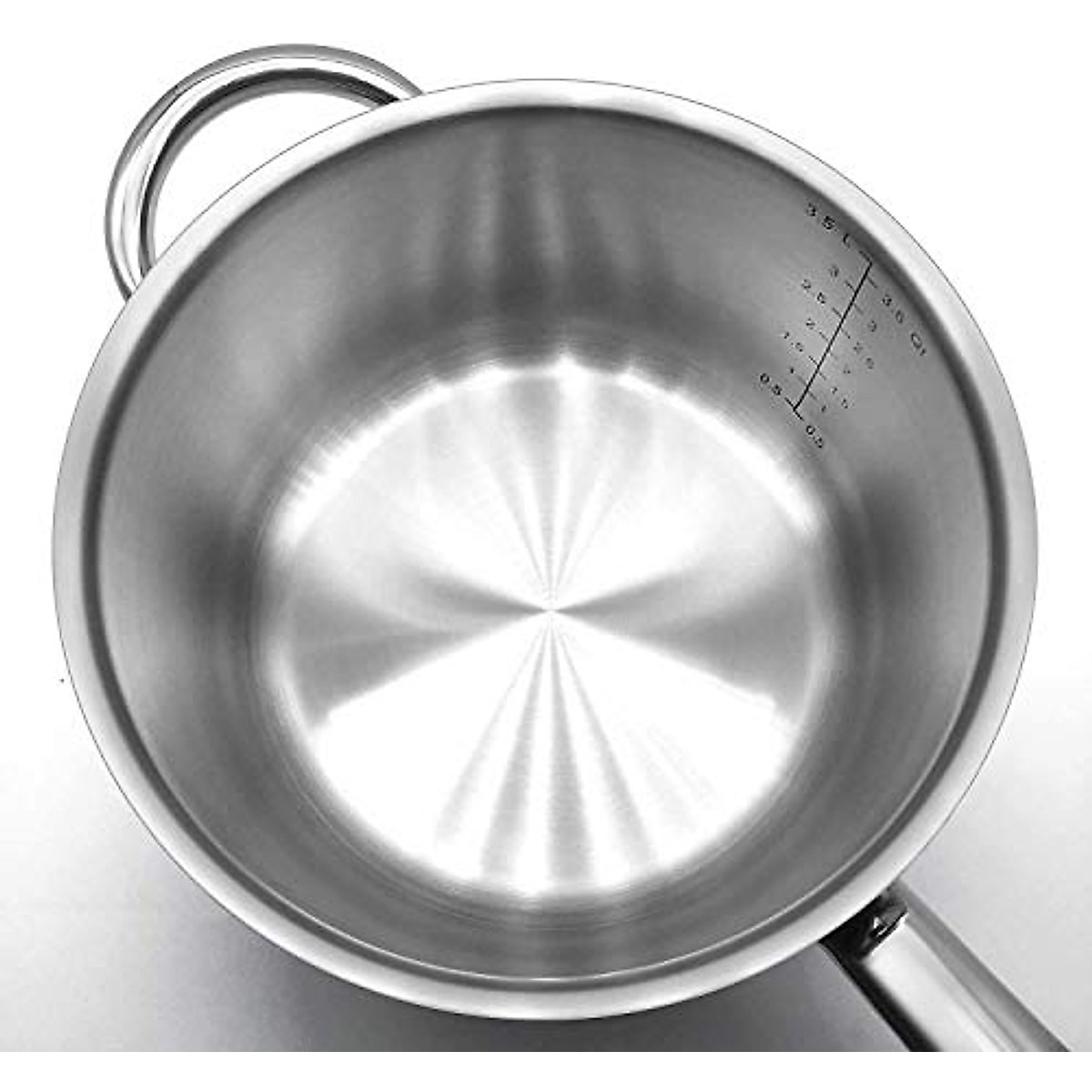 Fortune Candy 4-Quart Saucepan with Lid, Tri-Ply, 18/8 Stainless Steel, Advanced Welding Technology, Dishwasher Safe, Induction Ready, Mirror Finish