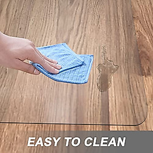 Naturei Office Chair Mat for Hardwood Floor, 48" x 30" Clear Desk Chair Mat, 0.07" Thick Transparent Office Mats for Rolling Chairs, Easy to Clean (Rectangle)