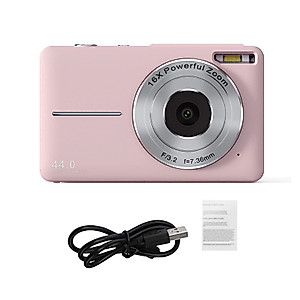 Kids Camera 44 Mega Pixels Entertainment 32G Memory Expansion Kids 44MP Vlogging Camera with 16X Zoom Children Supply Pink