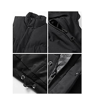 Winter Padded Vest Men Stand Collar Sleeveless Thick Warm Jackets Windproof Thermal Gilet Coats Bright EN8 XL