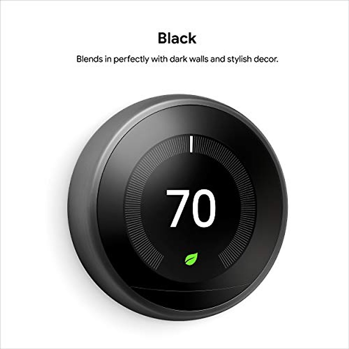 Google Nest Learning Thermostat - Programmable Smart Thermostat for Home - 3rd Generation Nest Thermostat - Works with Alexa - Black