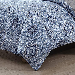 City Scene Milan Blue Comforter Set, King