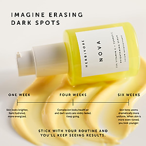 HERBIVORE Nova Brightening Serum for Face – 15% Vitamin C + Turmeric to Visibly Improve the Look of Dark Spots and Even Skin Tone, Plant-based, Vegan, Cruelty-free, 30mL /1 oz