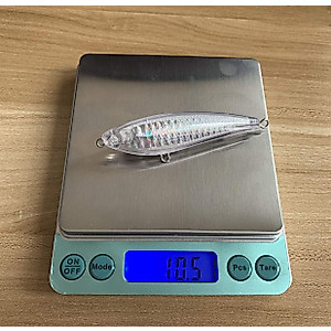 10PCS Unpainted Lure Blanks 10.48g 8.5cm with 6mm Free Fishing Eye Crankbait Simulation Blank Body Clear Hard Baits Trout Salmon Swimming Sea Bait Topwater Freshwater Plastic Minnow Lure 8300 6mm