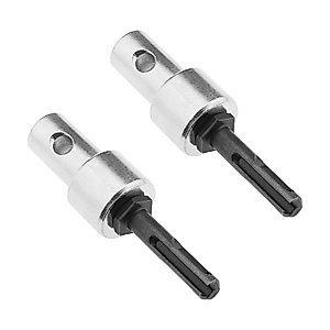 The Lord of the Tools 2Pcs Electric Drill Adapter Replacement Round Shank Auger Power Drill Adapter for Drills and Cordless Drills with SDS Plus Holder