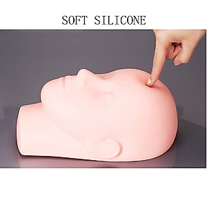 Yephets Pro Training Mannequin Flat Head Practice Make Up Eye Lashes Eyelash Extensions,Practice Training Head Manikin Cosmetology Mannequin Doll Face Head-2 Pack