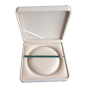 JunningGor Jewelry Set Velvet Box Necklace Earring Ring Necklace Bracelet Gift Display Case Wedding Jewelry Storage Holder (Beige for Pearl Necklace)