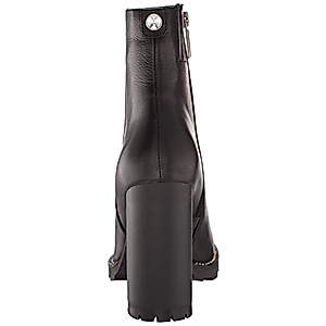 KARL LAGERFELD PARIS Women's Peppy Lug-Sole Zip-up Fashion Boot, Black, 8
