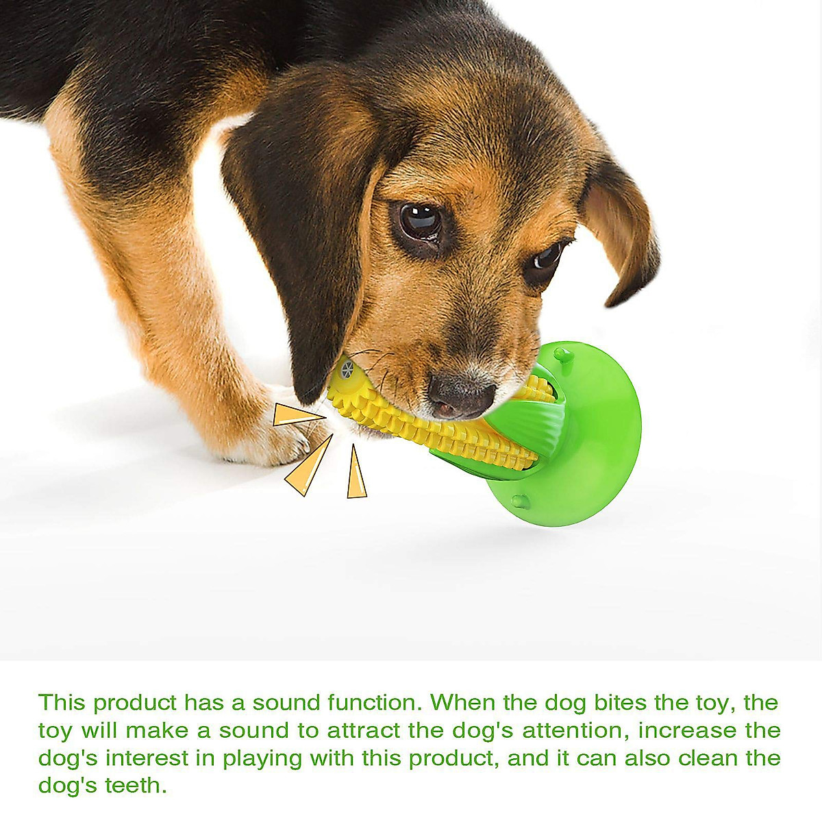 Z ZHIZU Dog Chew Toys Corn, Squeaky Dog Toys Puppy Toothbrush Teeth Cleaning Toys, Tough Chew Toys for Aggressive Chewers Dog Dental Oral Care Toy for Medium Large Dogs (Squeaky-Corn)