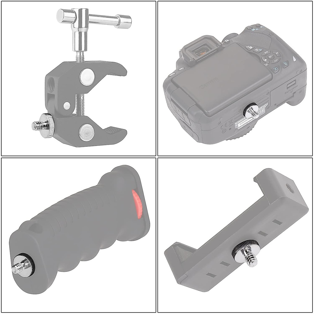 6 Pack International Standard 1/4"-20 Male to 1/4"-20 Male Threaded Tripod Screw Adapter Standard Tripod Mounting Thread Camera Screw Adapter Converter,Precision Made