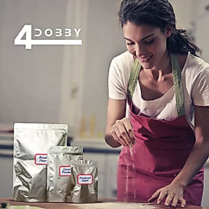 100pcs Mylar Bags for Food Storage with Oxygen Absorbers 300cc (100pcs) and Labels, 5"x7" (30pcs) 1 Quart Mylar Stand-Up (50pcs) 1 Gallon (20pcs) Stand-Up Mylar Stand-Up, Zipper Pouches Resealable and Heat Sealable for Long Term Food Storage