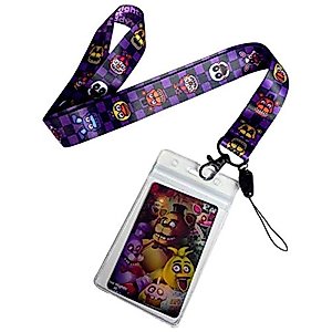 Five Night at Freddy's Themed Lanyard with ID Holder Keychain