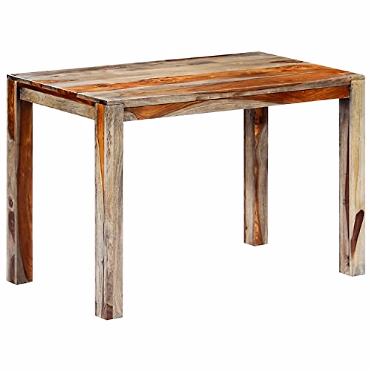 Tidyard Wooden Dining Table Sheesham Wood Dinner Table Gray for Kitchen, Dining Room, Cafe, Bar, Restaurant, Home Furniture 46.5 x 23.6 x 29.9 Inches (L x W x H)