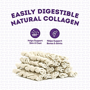 Treatly USA Collagen Braids 6-7" Dog Chew Treats - Natural Flavor, 6 Count/1 Pack