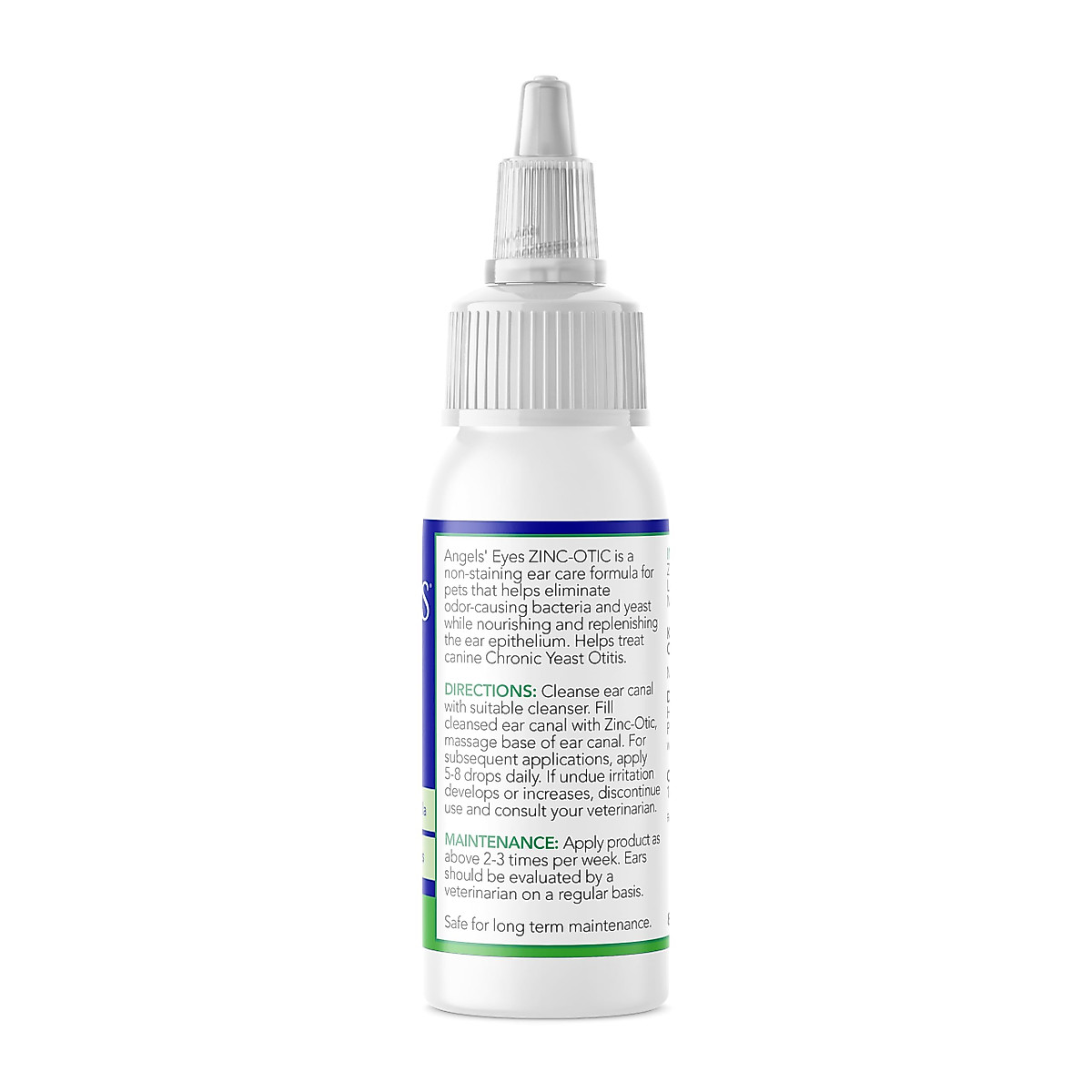 ANGELS’ EYES Zinc-Otic Ear Relief Treatment for Dogs and Cats Soothe Ear Infections Calm Itchy Inflamed Ears Natural BA and Zinc Formula 1 Ounce