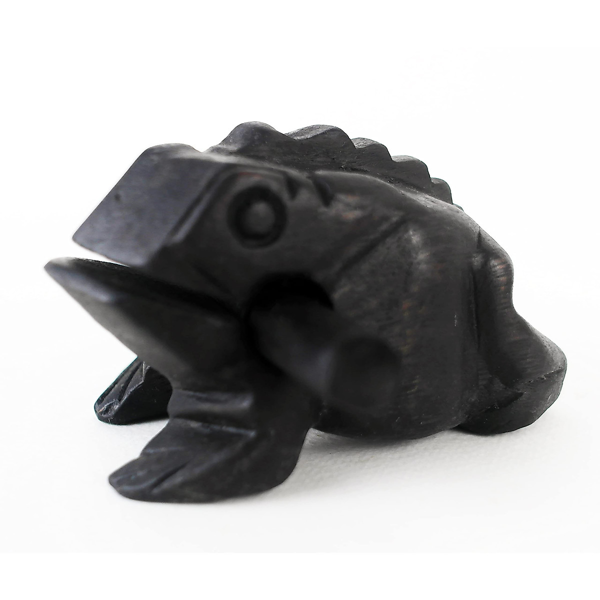 Guiro Percussion Instruments Wooden Frog 3 Pieces Set of 3 Natural Wood Güiro Frog 10-8-5 cm Black Green Wood Carving