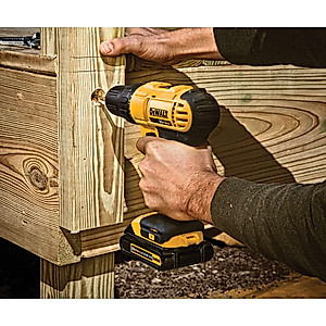 DEWALT 20V Max Cordless Drill / Driver Kit, Compact, 1/2-Inch (DCD771C2), Yellow