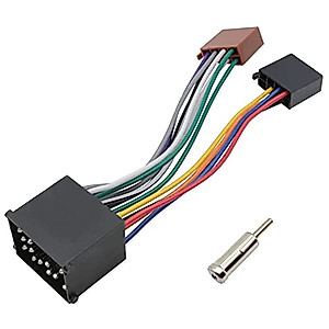 Car Radio Wiring Harness Adapter Compatible with BMW 3 E30 E36 E46 E34 5 E39 ISO Stereo Wire Cable with Antenna Connector