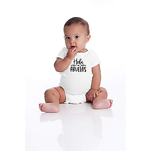 Hola Abuelos - Funny Baby Essentials Bodysuit - Newborn Boy Clothes Baby Girl Romper Outfit (Newborn, White)