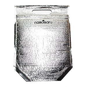 NAMUMARU Insulated Easy Zip Lock with Handle Resealable Aluminum Sandwich Lunch Bag 5 Piece Medium Reusable Thermal Snack Bento Camping Picnic Grocery Hot & Cold Pouch