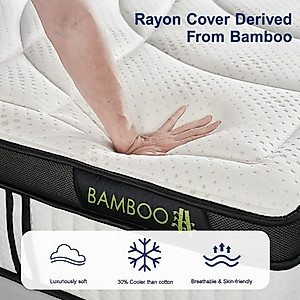 Suiforlun Full Size Mattress, 14 Inch Gel Memory Foam Hybrid Mattress with 7 Premium Layers, Euro Top Luxury Double Bed Mattress in a Box, Cooling Comfort & Pain Reilef, Medium-Firm