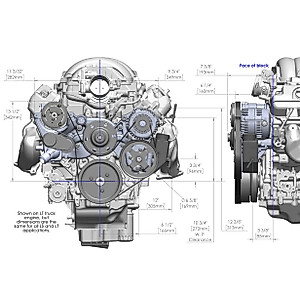 NEW HOLLEY BLACK MID-MOUNT COMPLETE ACCESSORY SYSTEM WITH SD7 A/C COMPRESSOR,ALTERNATOR,POWER STEERING PUMP,TENSIONER,BELT,CRANK DAMPER & PULLEYS,COMPATIBLE WITH GM LS ENGINES