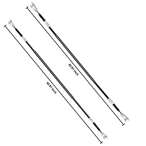 10L0L Golf Cart Brake Cables Set 42" Long Stainless Steel Core Cable Passenger and Driver Side Brake Cable Fits for Club Car DS 1981-1999 G&E Golf Cart OEM# 1011125 1011403 1016761-01
