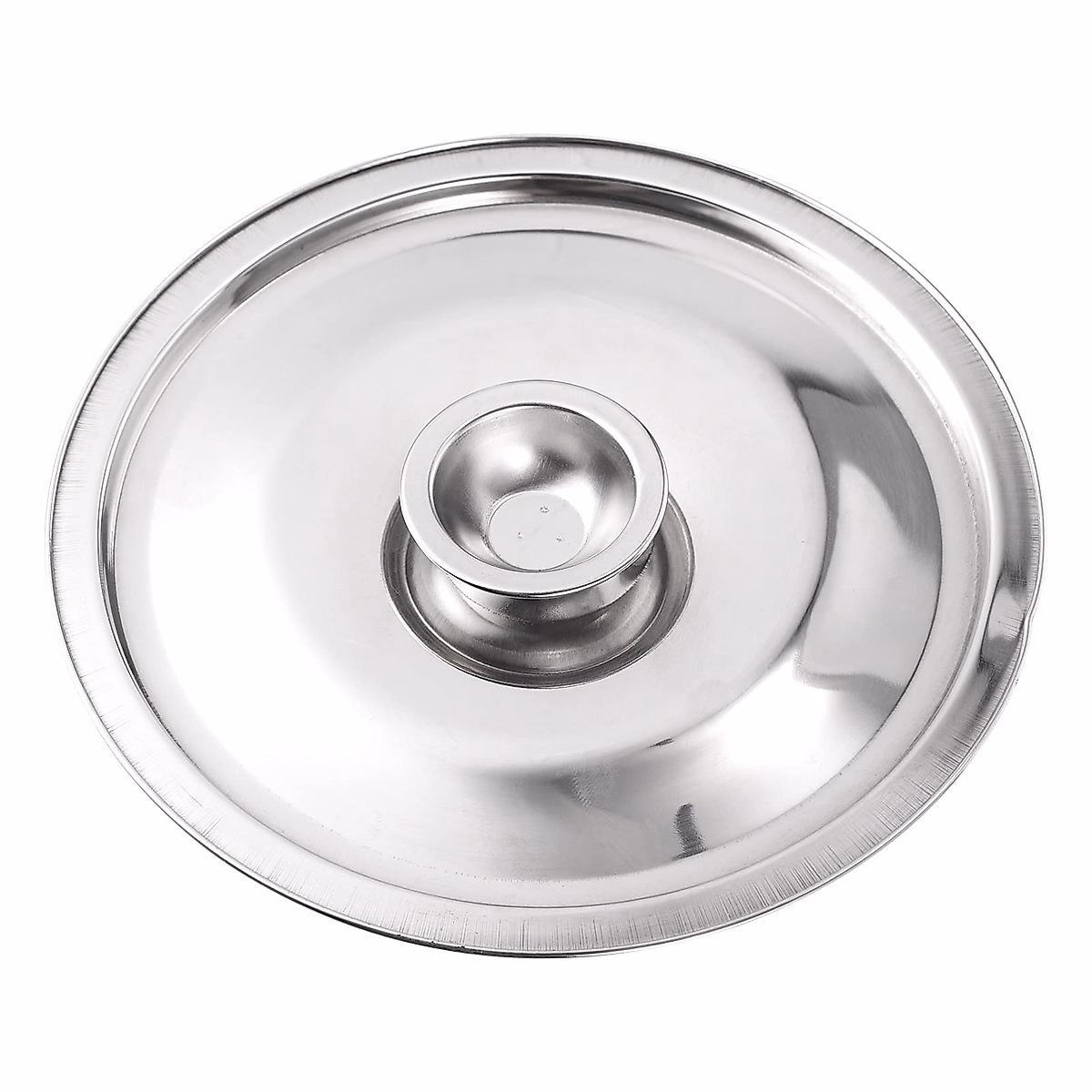 DOITOOL Stainless Steel Cover Bowl- 6.3in Small Universal Lid for Pots- Reusable Mini Pan Lid Bowl Covers with Handle for Pot and Pans