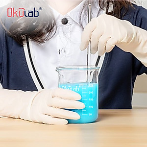 Okulab Glass Beaker Set, Low Form, Graduated 3.3 Borosilicate Glass Beakers (I PC of 50 100 250 500 1000ml) for Lab, Classroom, Craft, Kitchen, BKLGS5A1