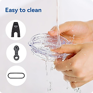 Prurex 30oz Tumbler Lids,Replacement Lids for 30oz Yeti Rambler, Ozark Trail and More,BPA Free,30 ozTumbler,Cup Cover (Black)